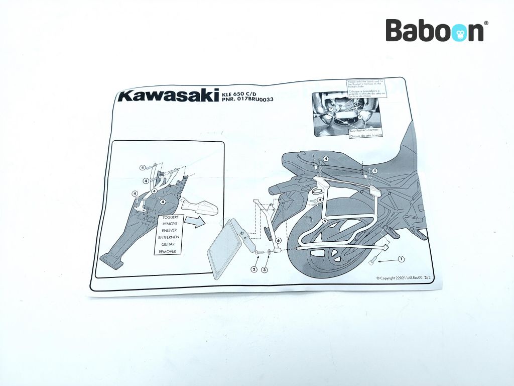 Kawasaki KLE 650 Versys 2015-2016 (KLE650 KLE650E-F) Portabagagli ...