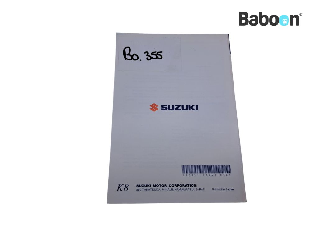 Suzuki GSR 600 2006-2010 (GSR600) Használati utasítás English (99011 ...